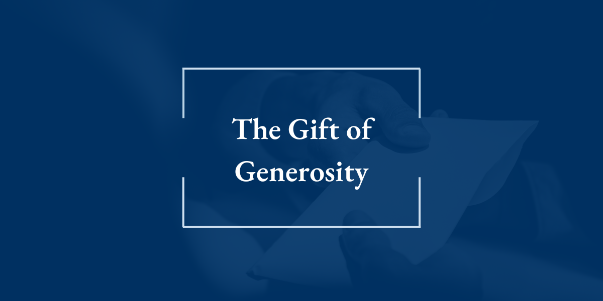 The Gift of Generosity - Tuckey